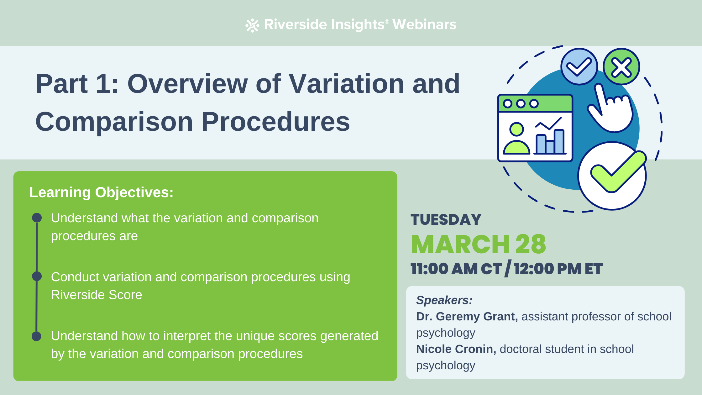 Overview of Variation and Comparison Procedures