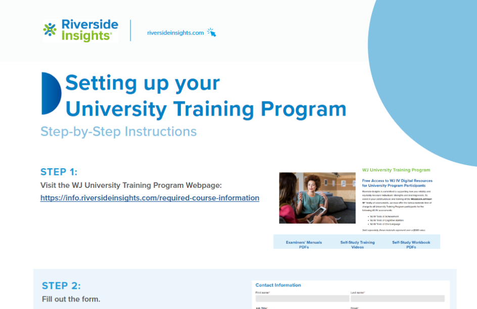 University Training Program