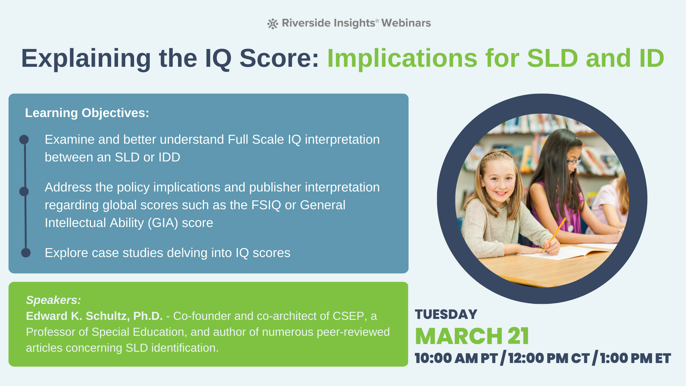 Explaining the IQ Score: Implications for SLD and ID