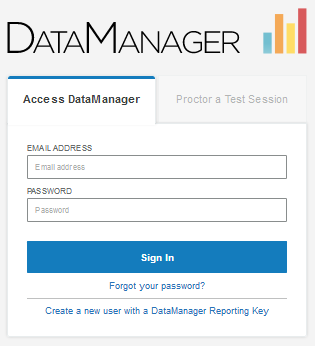 Sign in to DataManager