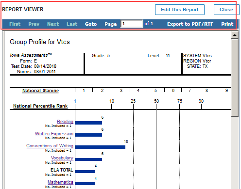 View and edit reports
