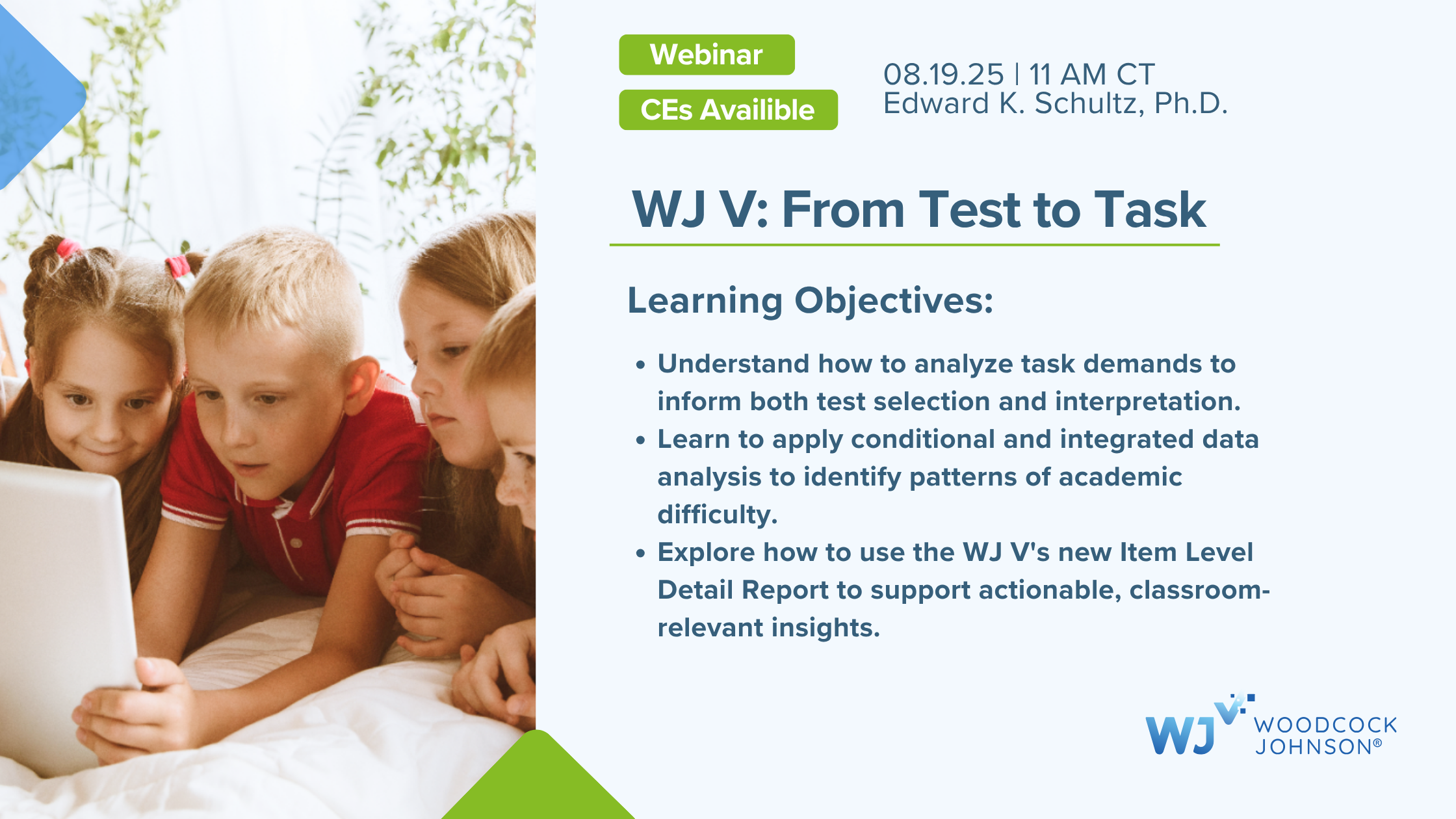 WJ V: From Test to Task Webinar 8.19.25
