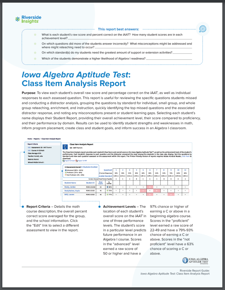 IAAT Report Guides Download